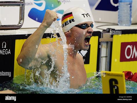 Erik Steinhagen From Germany Reacts After His 50m Breaststroke