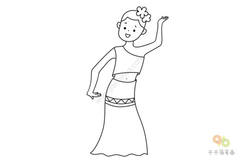 傣族简笔画服饰 卡通 文秘苑图库