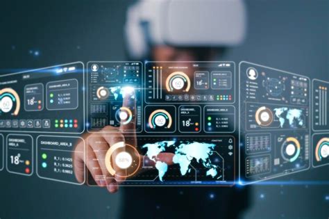 Premium Photo Data Scientists A Programmer Wears Vr Glass To Analyze