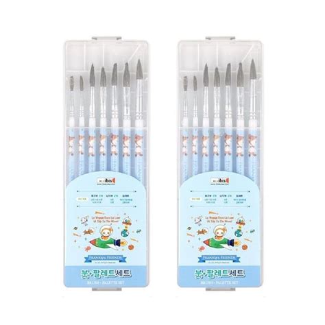 붓 N8142b9b366 7종 팔레트 세트 블루 2p 미술용품 미술붓 파레트 홈플러스 택배배송