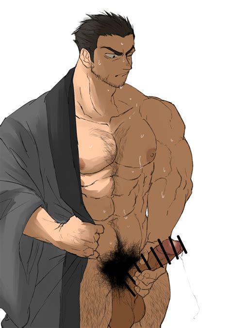 Fugur Fugur Original Highres Boy Abs Bar Censor Bara Bare