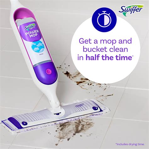 Swiffer Powermop Multi Surface Mop Kit For Floor Cleaning Includes Powermop 2 Mopping Pad