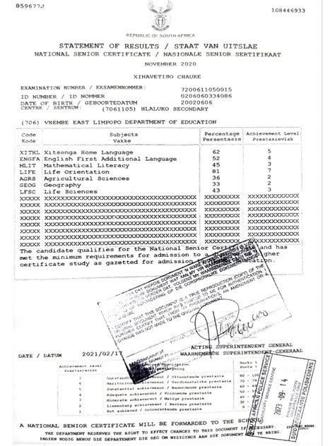 X Certificate Pdf