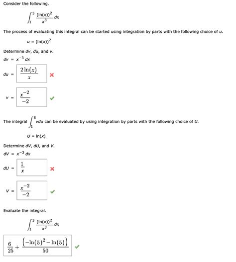 Solved Consider The Following Inx Dx X3 The Process
