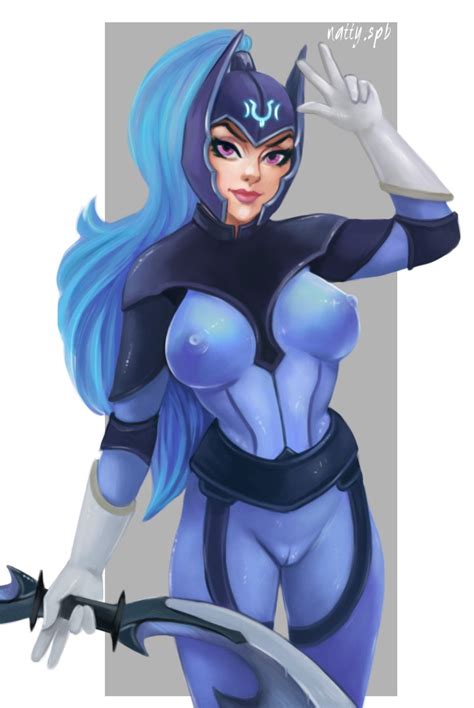 Rule 34 Blue Hair Bodysuit Breasts Cameltoe Dota 2 Gloves Hair
