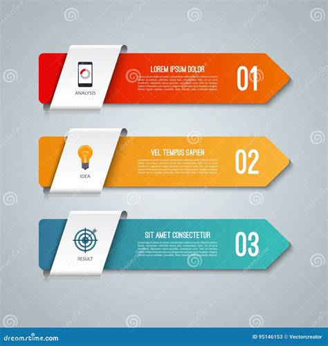 Arrow Infographic Elements Business Concept With Options Vector Illustration Stock Vector
