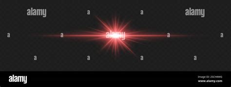 Warm Red Lens Flare With Radiant Beams And Circular Light Reflections