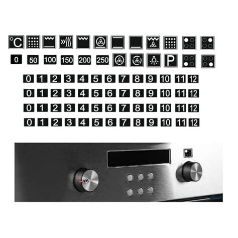 Cooker Symbol Sticker Set For Cooker Marking Blurred Hob Sign Renew