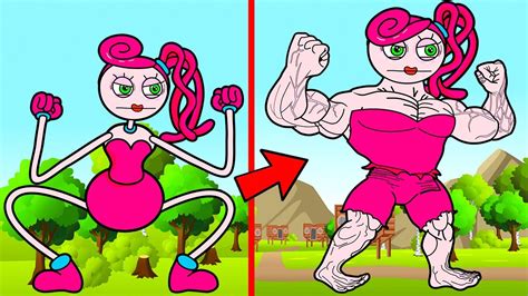 МАМА ДЛИННЫЕ НОГИ ПОЛУЧИЛА СУПЕРСИЛУ И СТАЛА САМЫМ СИЛЬНЫМ КАЧКОМ Поппи Плейтайм Анимация