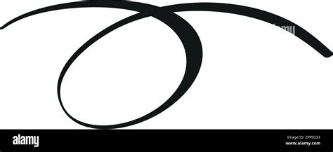 Swoosh Swash Underline Stroke Set Abstract Wavy Thin Line Squiggle