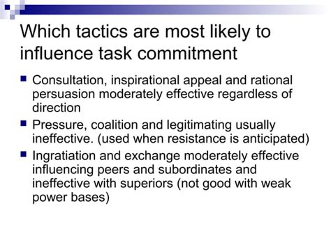 Influence Tactics Ppt