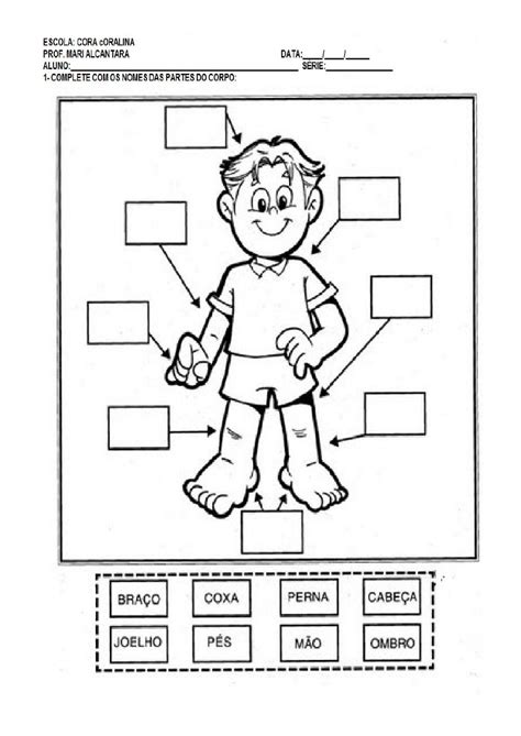 Partes Do Corpo Humano Interactive Worksheet Live Worksheets