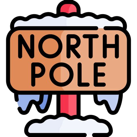 North Pole Kawaii Lineal Color Icon