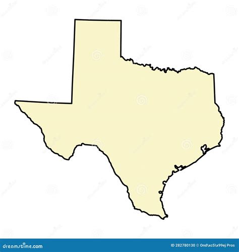 Texas Map Shape United States Of America Flat Concept Icon Symbol