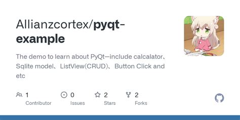 Github Allianzcortexpyqt Example The Demo To Learn About Pyqt