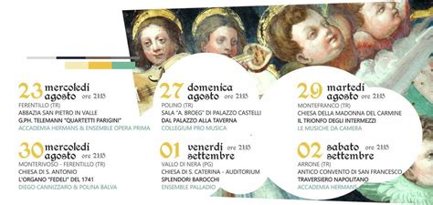 Parco In Musica Festival Di Musica Antica In Valnerina Berenice