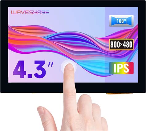 Waveshare 4 3inch Lcd Capacitive Touch Display For Raspberry Pi 4b 3b 3a 3b 2b B A 800×480