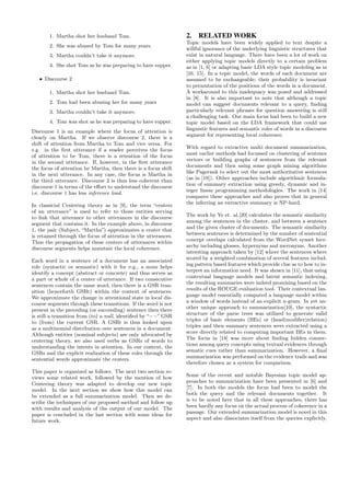 Utterance Topic Model For Generating Coherent Summaries PDF