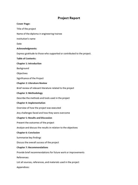 Project Report Format Pdf