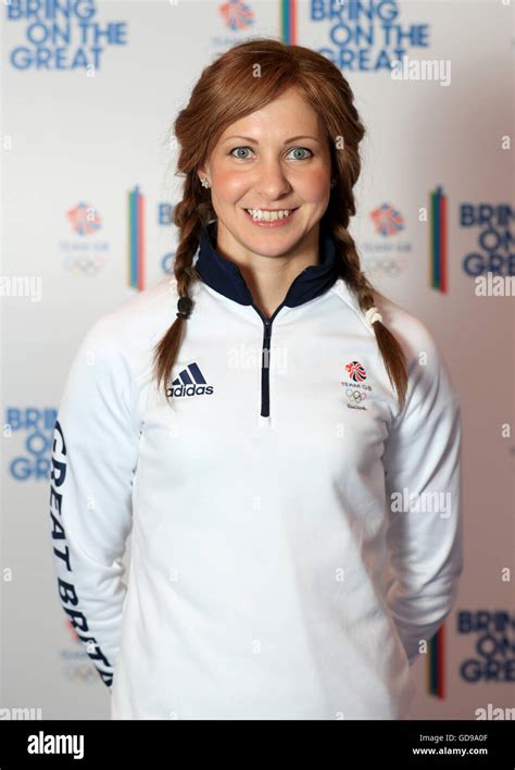 Cyclist Joanna Rowsell Shand During The Team Gb Kitting Out Session At The Nec Birmingham Stock