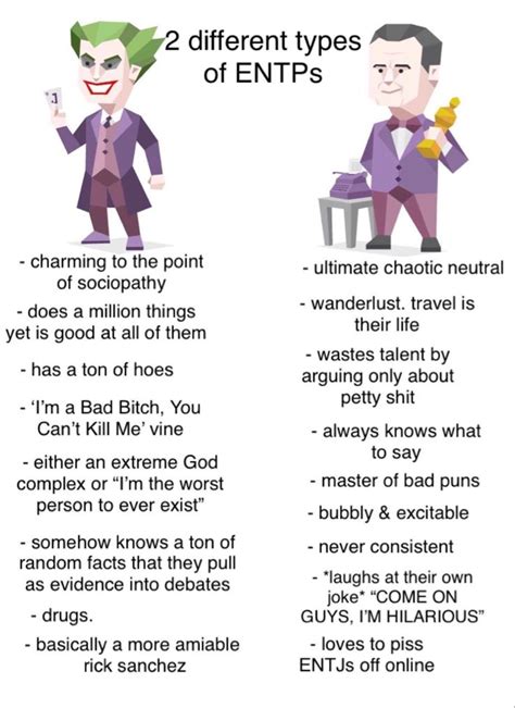 Two Types Of Entps Entp Personality Type Mbti Relationships Intp Personality