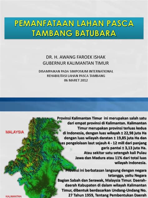 Pemanfaatan Lahan Pasca Tambang Batubara Pdf Pdf