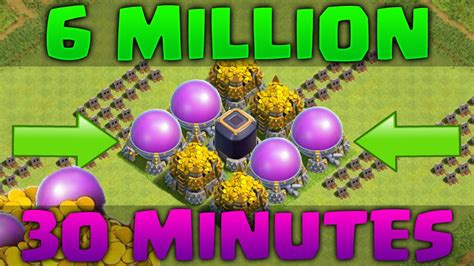 Farming Million Resources In Minutes Clash Of Clans Loot Destruction Youtube