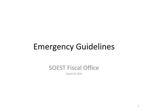 PPT Emergency Guidelines PowerPoint Presentation Free Download ID 1548877