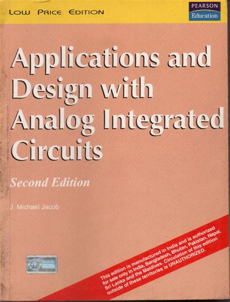 Urbanbae Applications And Design With Analog Integrated Circuits By J