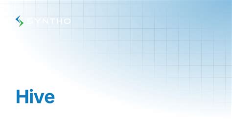 hive syntho documentation