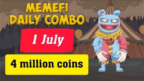 1 July Memefi Combo Memefi 4 Million Coin Daily Memefi Today Combo