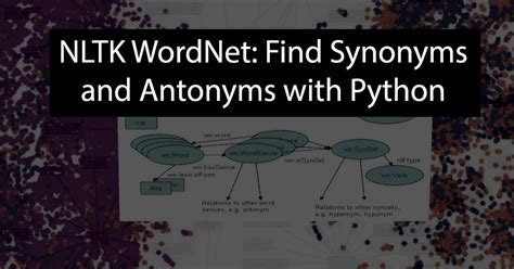 NLTK And Python WordNet Find Synonyms And Antonyms With Python Holistic SEO