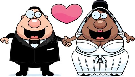 Cartoon Interracial Marriage Stock Vector Illustration Of Clip