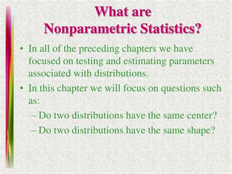 ppt nonparametric statistics for efficient data analysis powerpoint