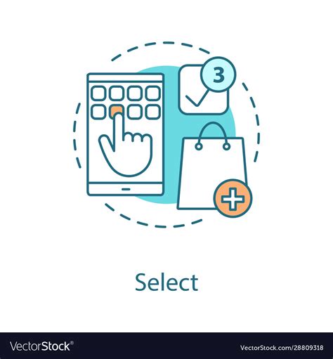 Select Items Concept Icon Royalty Free Vector Image