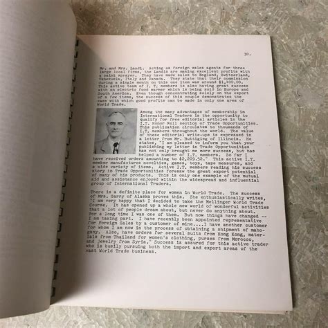 B L Mellinger World Trade Report~20 Lessons~september 1962~b86 3936772966