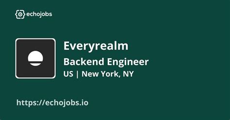 Everyrealm Is Hiring Backend Engineer Ny Usd 90k 170k New York Ny Us Aws Java Git Dynamodb