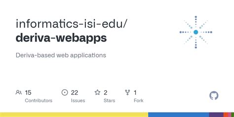 Github Informatics Isi Eduderiva Webapps Deriva Based Web Applications