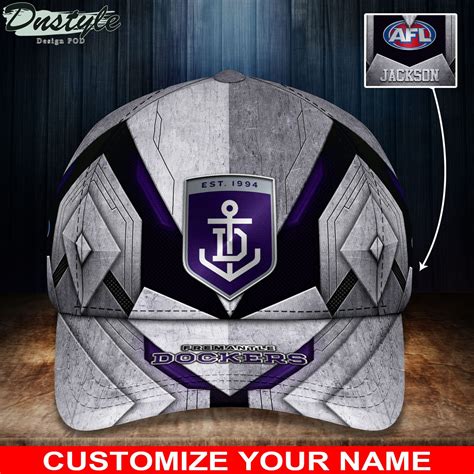 Afl Fremantle Dockers Custom Name Grey Purple Classic Cap
