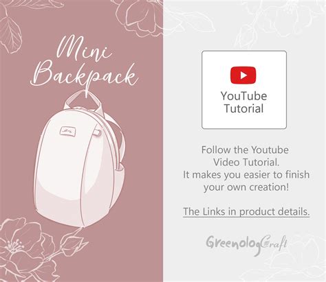 Mini Backpack Sewing Pattern Pdf Digital Sewing Pattern With Youtube