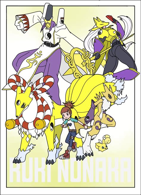 Kyubimon Makino Ruki Pokomon Digimon Relemon Renamon Sakuyamon