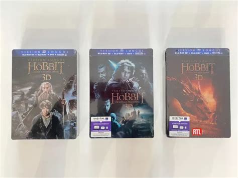 LE HOBBIT STEELBOOK JUMBO Trilogie Blu Ray 3D Blu Ray DVD Digital