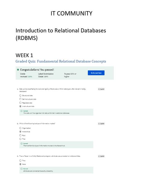 Introduction To Relational Databases Rdbms It Community Pdf