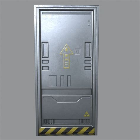 공상 과학 문 01 3d 모델 19 Max Fbx Obj Free3d