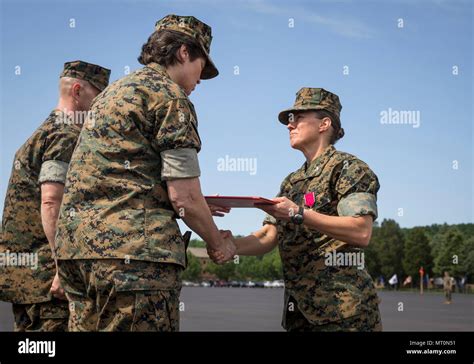 U S Marine Corps Col Julie L Nethercot Outgoing Commanding Officer