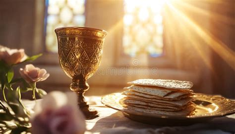 Jewish Pesach Festivity Happy Passover Matzo Symbolism Matzoh Tradition Festive Background