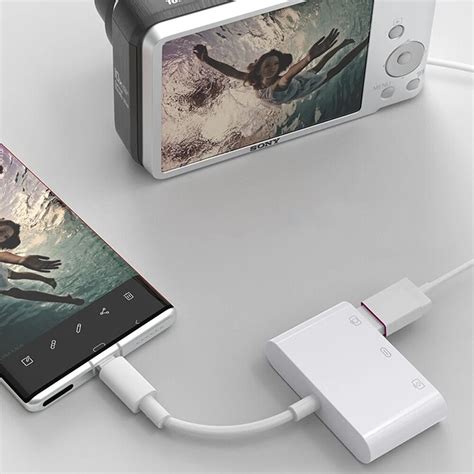Otg адаптер от Type C към Type C и Usb X 2 преносим Fonix Plug And Play бял Emag Bg