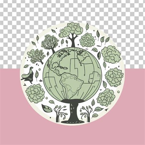 Premium Psd Save The Earth Png Illustration