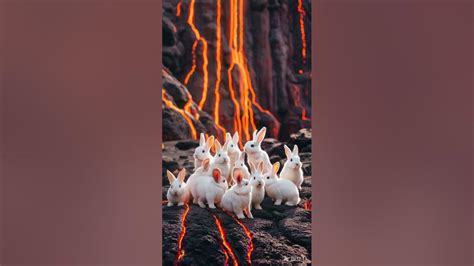 可爱兔子在火山口 Youtube