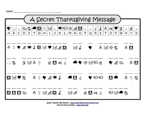 Thanksgiving Mystery Message Online Exercise For Live Worksheets